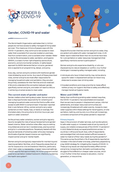 Gender Covid 19 And Water Gender And Public Health Emergencies