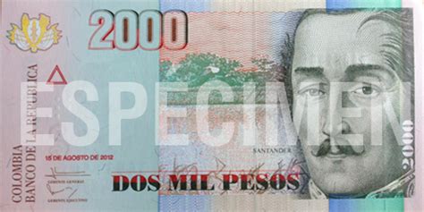 Billete de 2 000 pesos Edición conmemorativa de Francisco de Paula