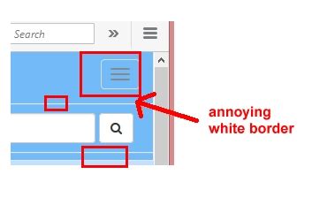 Removing White Grey Border In Bootstrap 3 3 7 Collapsible Navbar Menu