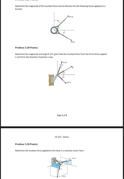 [solved] determine the resultant force applied on the hook