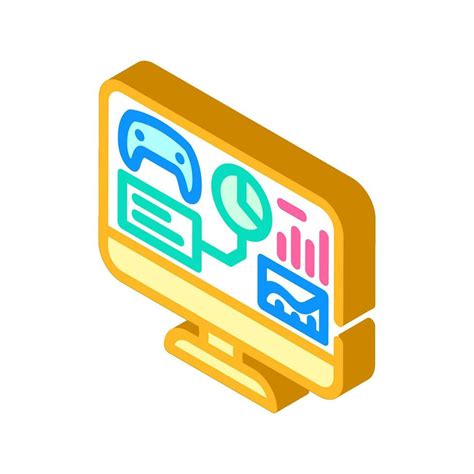 Analytics Game Development Isometric Icon Vector Illustration Vector Art At Vecteezy