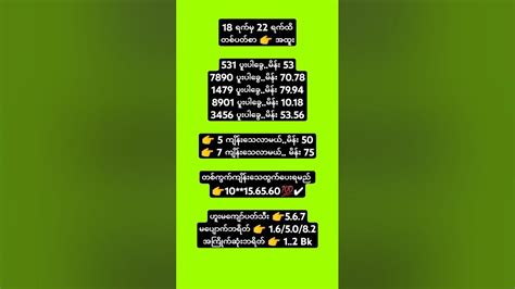 18ရက်မှ 22ရက်ထိ တစ်ပတ်စာ 👉အထူးပါ Youtube