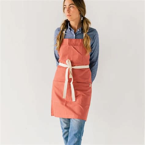 Dusty Red Canvas Stock Apron Made In Usa Stock Mfg Co