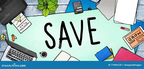 Saving Save Money Finance Budget Banking Concept Stock Illustration