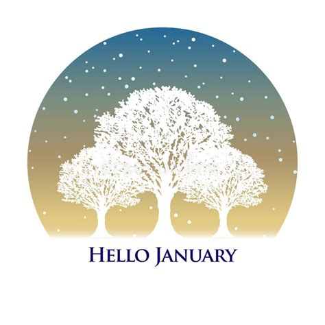 Hello January Hello January Vector Welcome January Stock Vector Illustration Of Happy Event