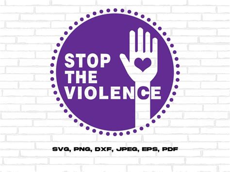 Domestic Violence Awareness Svg Png Stop The Violence Svg Purple