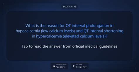 What Is The Reason For Qt Interval Prolongation In Hypocalcemia Low Calcium Levels And Qt
