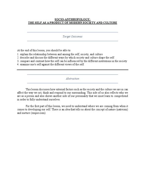 Uts Lesson 2 Pdf Identity Social Science Self