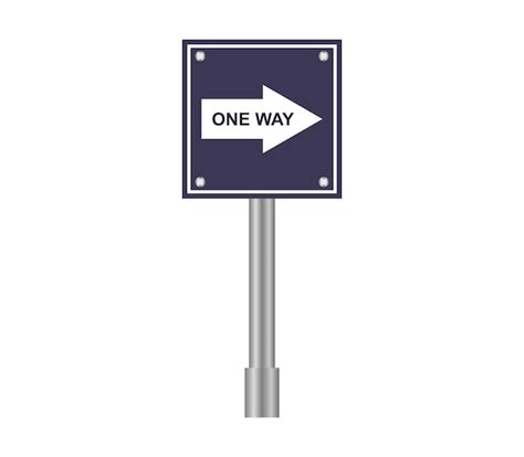 Premium Vector One Way Sign
