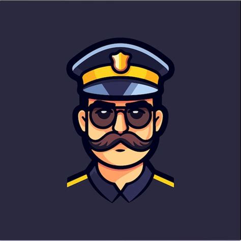 Premium Vector Police Man Sheriff Vector Illustration Icon