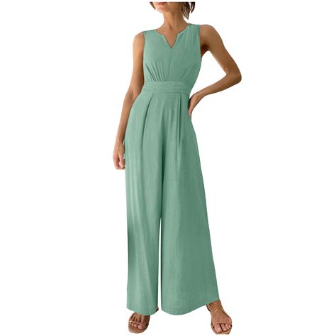 Zzwxwa Jumpsuits For Women Casual Womens Fashion Summer Solid Casual