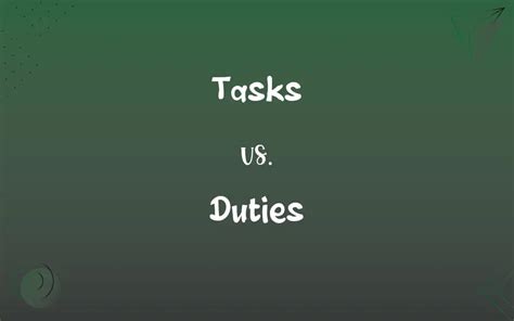 Tasks Vs Duties Whats The Difference