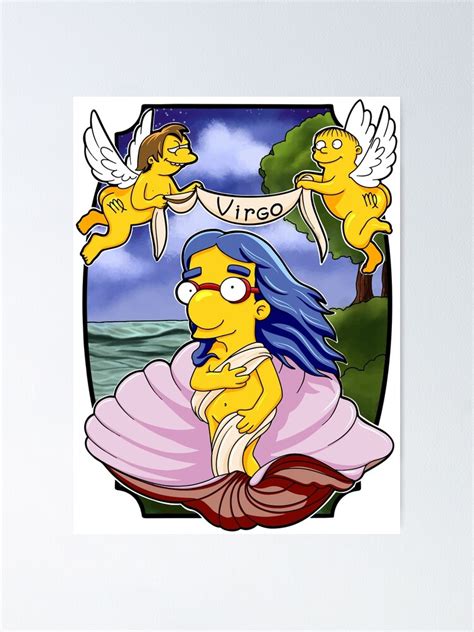 Póster Adaptación De Dibujos Animados Del Signo Del Zodiaco Virgo De