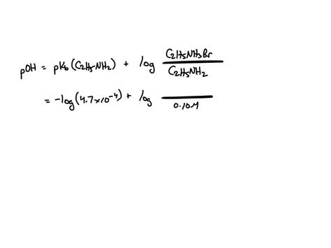 Solved What Is The Ph Of A Solution That Is 010 M C2h5nh2 Ethylamine