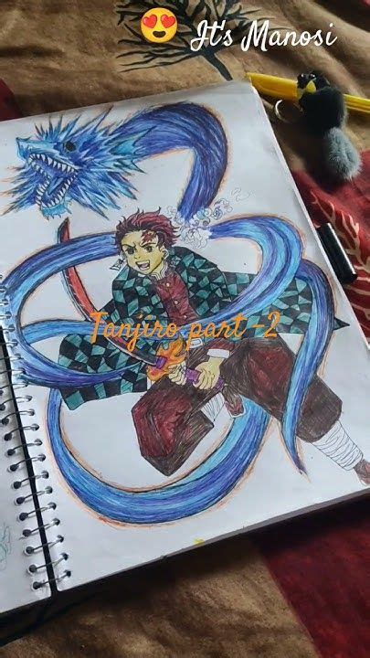 Part 2 Tanjiro Breathing Drawing Shorts Shortsfeed Trending