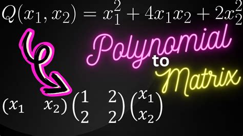 Engineering Maths Polynomial To Matrix Form 2 And 3 Variable Examples Youtube