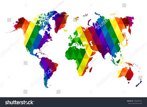 World Map Mosaic Tiles Abstract Stock Vector Royalty Free 196389104