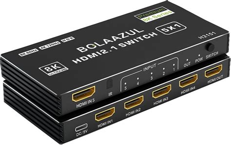 Amazon 8K HDMI 2 1 Switch 120Hz 4K 5 In 1 Out BolAAzuL 8K 60Hz