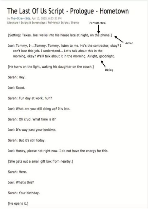 The Last Of Us Script Annotation Pdf