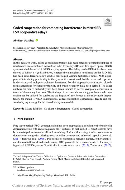 Coded Cooperation For Combating Interference In Mixed Rffso