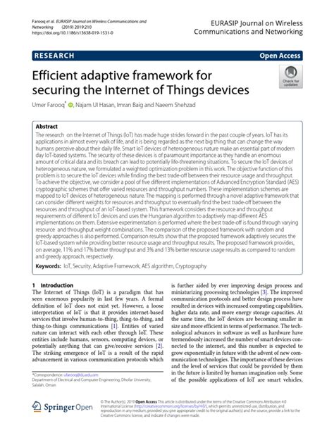 efficient adaptive framework for pdf internet of things matrix