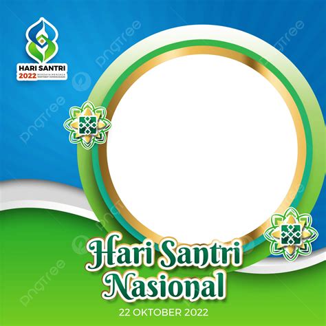 Hsn 로고가 있는 Twibbon Hari Santri Nasional 2022 트위본 하리 산트리 2022 2022 하리