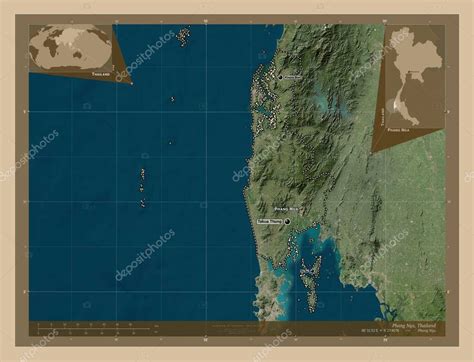 Phang Nga Province Of Thailand Low Resolution Satellite Map