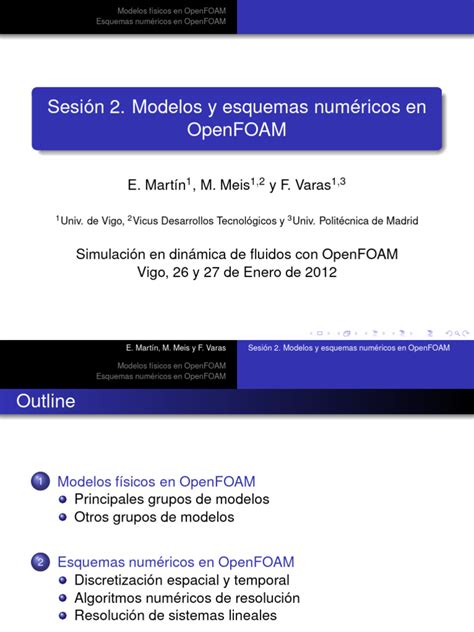 modelos y esquemas openfoam pdf dinámica de fluidos turbulencia
