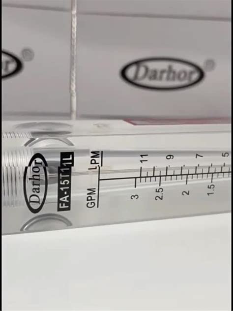 Plexiglass Surface Plate Water Liquid Flowmeter With Regulator Dfa 25t Double Scale Lpm Gpm
