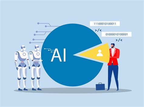 Human Working On 20 Percent Pie Chart With Artificial Intelligence On