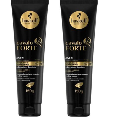 Kit 2 Leave In Haskell Creme De Pentear Cavalo Forte 150g Leave In