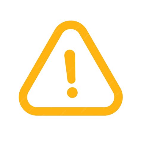Premium Vector A Yellow Triangle With An Exclamation Point On It
