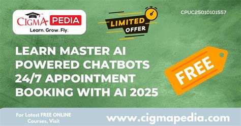 Learn Master Ai Powered Chatbots 247 Appointment Booking With Ai 2025 Free Udemy Course