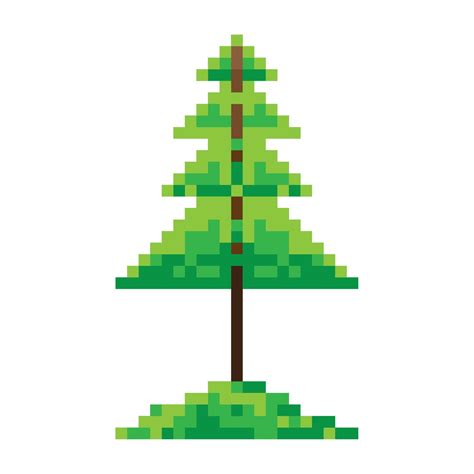 Pine Tree Pixelated 11147469 Vector Art At Vecteezy