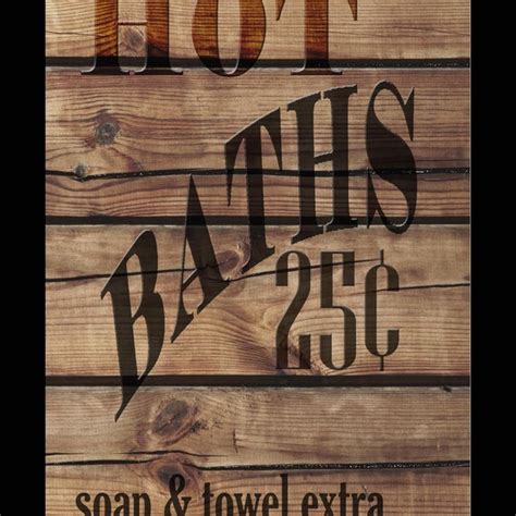 Hot Baths Sign Etsy