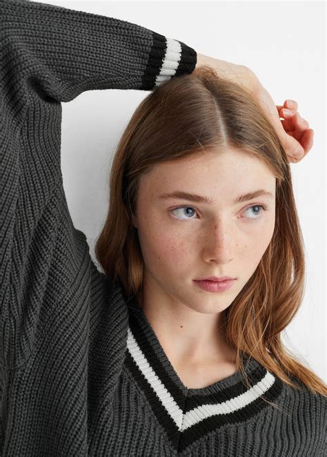 V Neck Knit Sweater Teenage Girl Mango Teen Usa