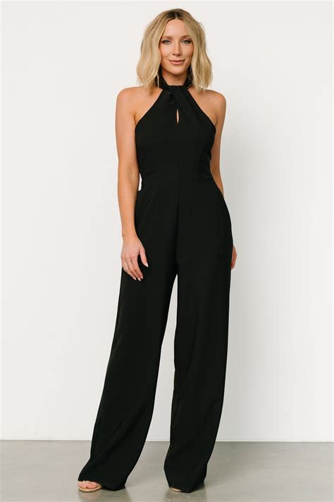 Raya Halter Jumpsuit Black Baltic Born