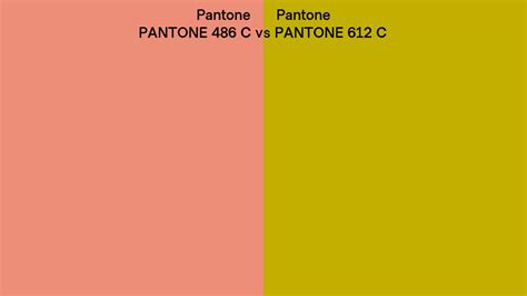 Pantone 486 C Vs Pantone 612 C Side By Side Comparison