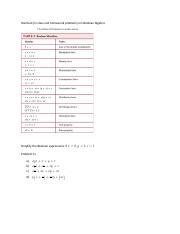 Handout On Boolean Algebra Pdf Handout In Class And Homework Problems On Boolean Algebra