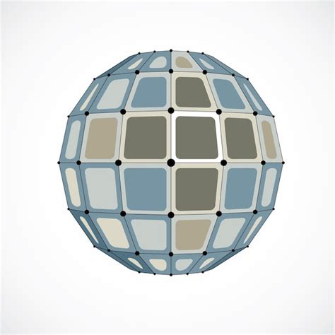 Premium Vector 3d Vector Digital Wireframe Spherical Object Made