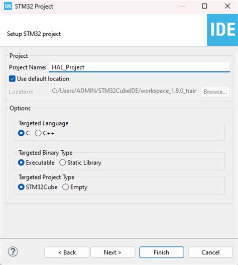 Create An Stm Bare Metal Project Deslab Stm Training Documentation