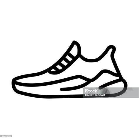 패션 컬렉션에서 체육관 신발 아이콘 얇은 선형 체육관 신발 체육관 흰색 배경에 고립 된 건강한 윤곽 아이콘 라인 벡터 체육관 신발 사인 웹 및 모바일 기호 0명에 대한 스톡