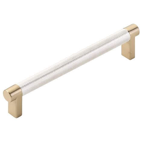 Select Collection 6 Centers Rectangular Stem In Satin Brass And