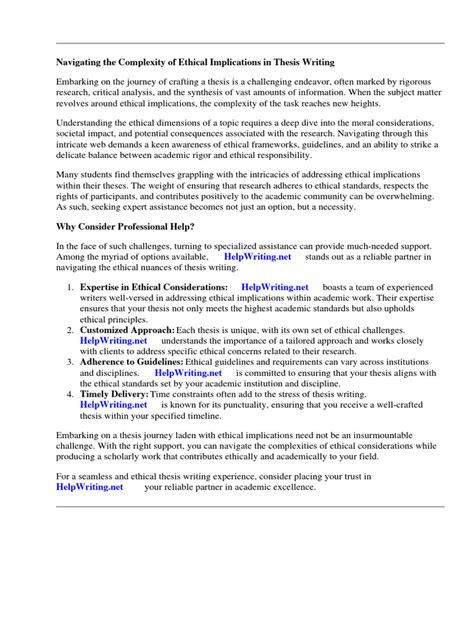 Ethical Implications Thesis Pdf