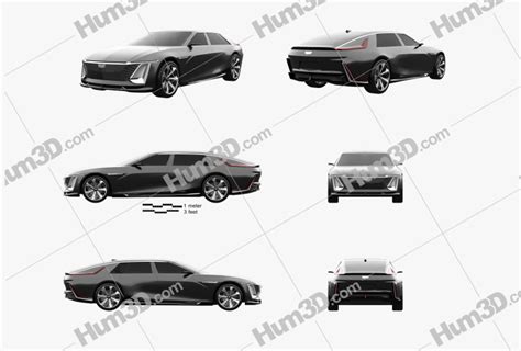 Cadillac Celestiq 2022 Blueprint Template 3DModels