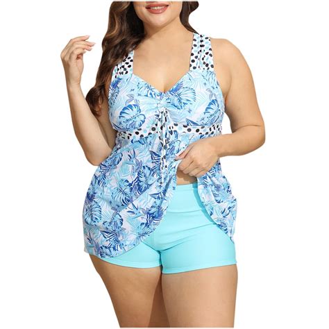 Quyuon Womens Swimsuits Tankinis 2 Piece Beach Bathing Suit Bathing