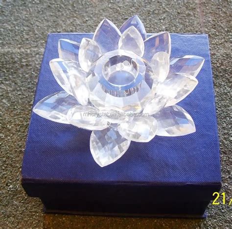 Crystal Lotus Flower Candle Holder Mh 1349 Buy Crystal Candle Holder