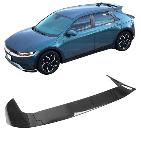 Ikon Motorsports Roof Spoiler Compatible With Hyundai Ioniq Ikon Style Carbon Fiber