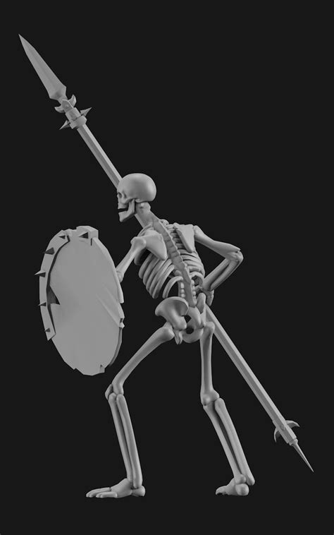 Skeleton Warrior D Printing Model