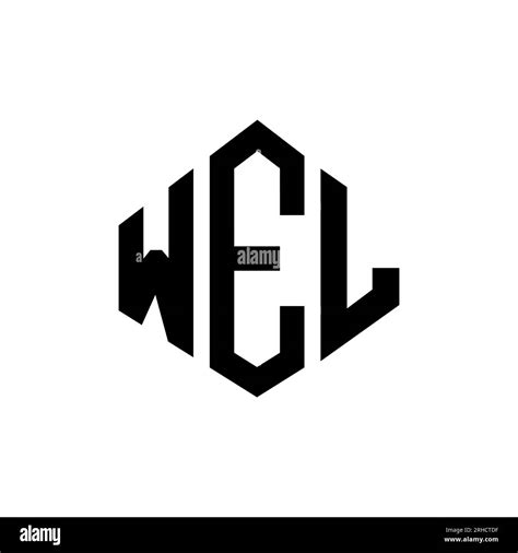 Wel Letter Logo Design With Polygon Shape Wel Polygon And Cube Shape